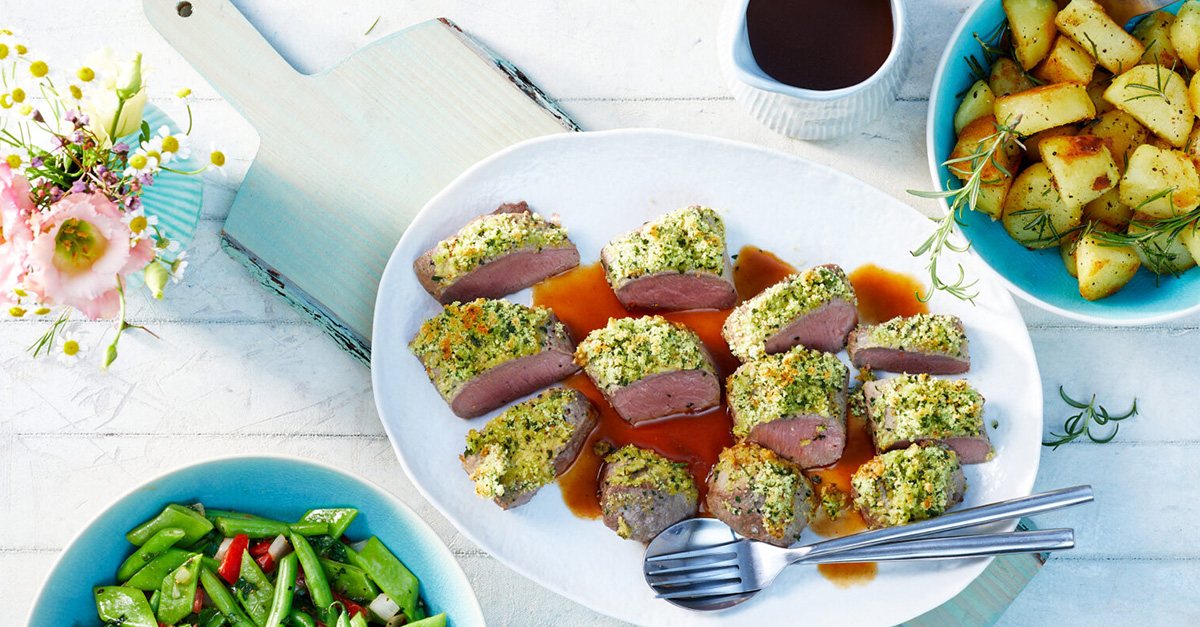 Rezept Lammlachs mit Kräuterkruste